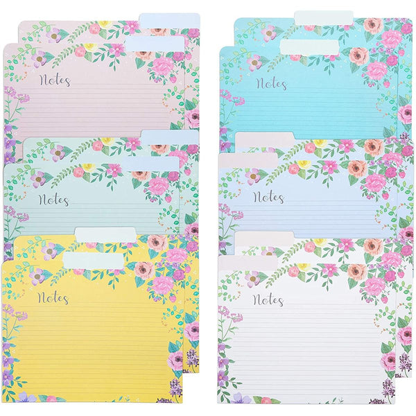 Decorative File Folders, 1/3 Cut Tab, Letter Size, Floral Notes Sectio ...